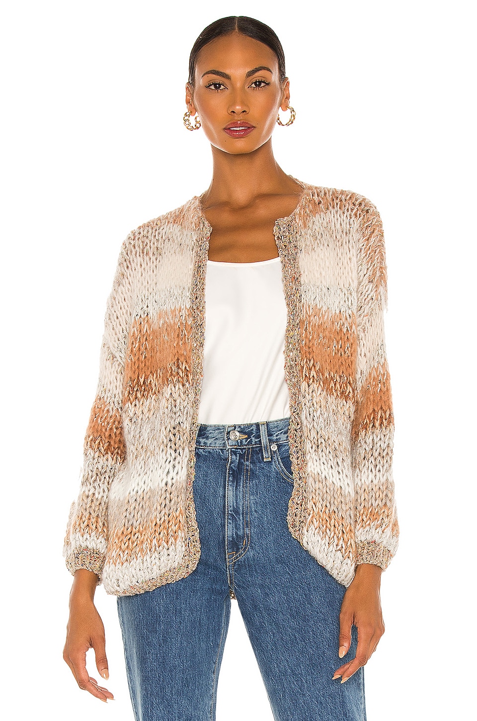 Maiami Ombre Big Cardigan in Beige | REVOLVE