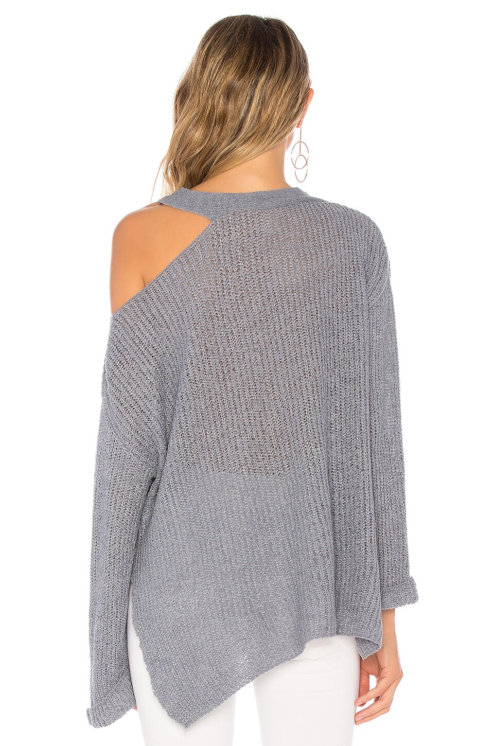 MAJORELLE Shoulder Cut Out Sweater in Blue | REVOLVE