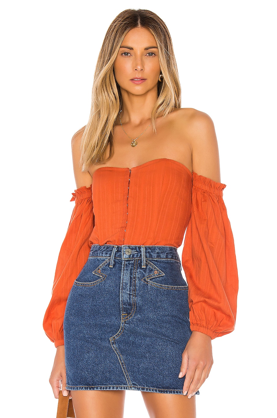 MAJORELLE Betsey Top in Rust Orange | REVOLVE