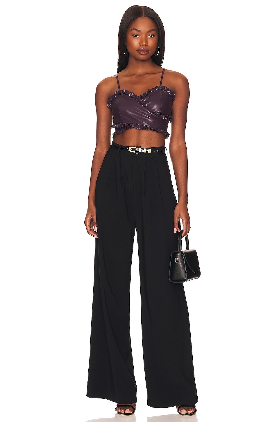 MAJORELLE Issa Crop Top in Deep Plum | REVOLVE