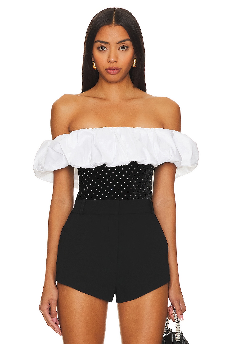 MAJORELLE Juliette Top in Black & White | REVOLVE