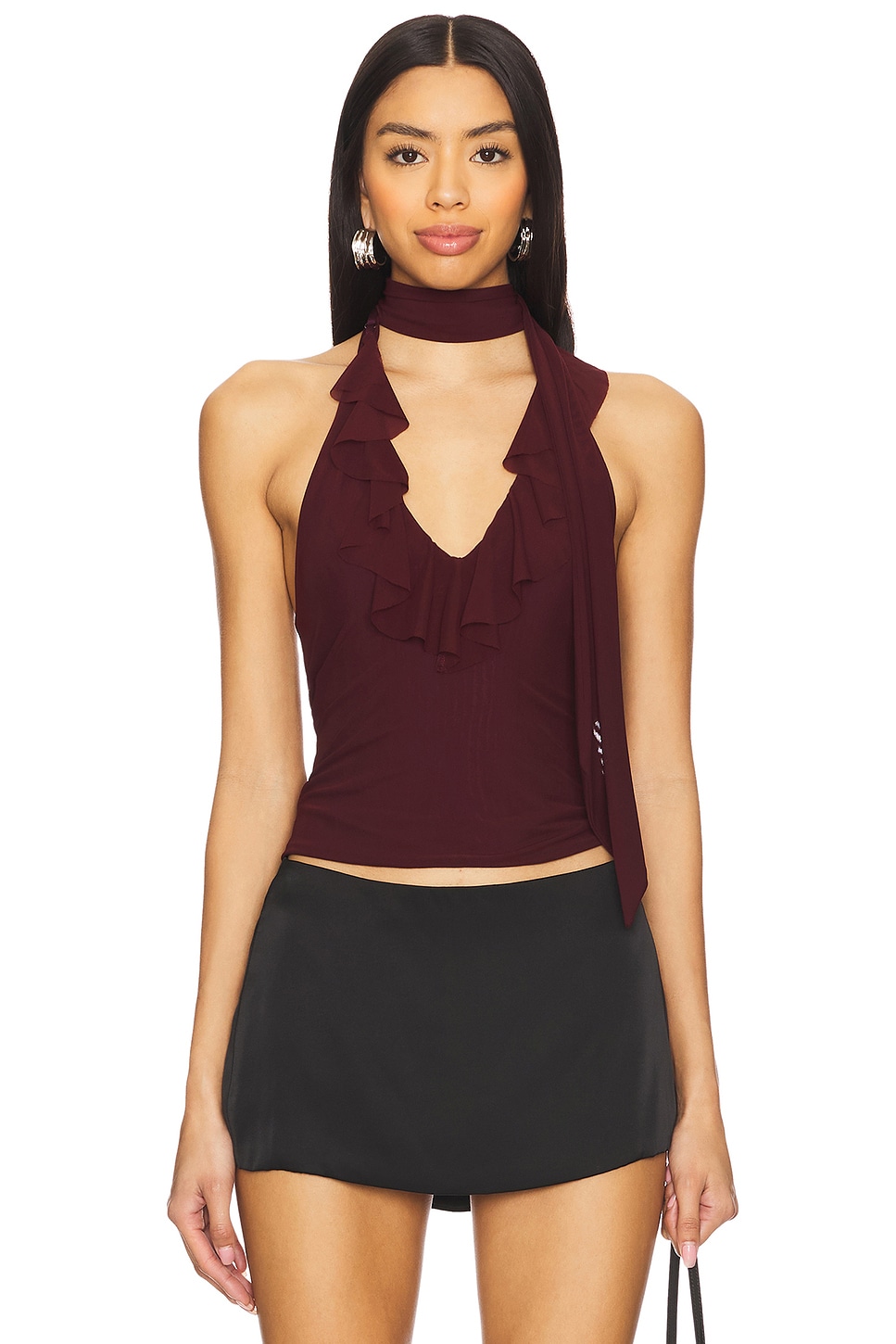 MAJORELLE Clara Top in Oxblood | REVOLVE
