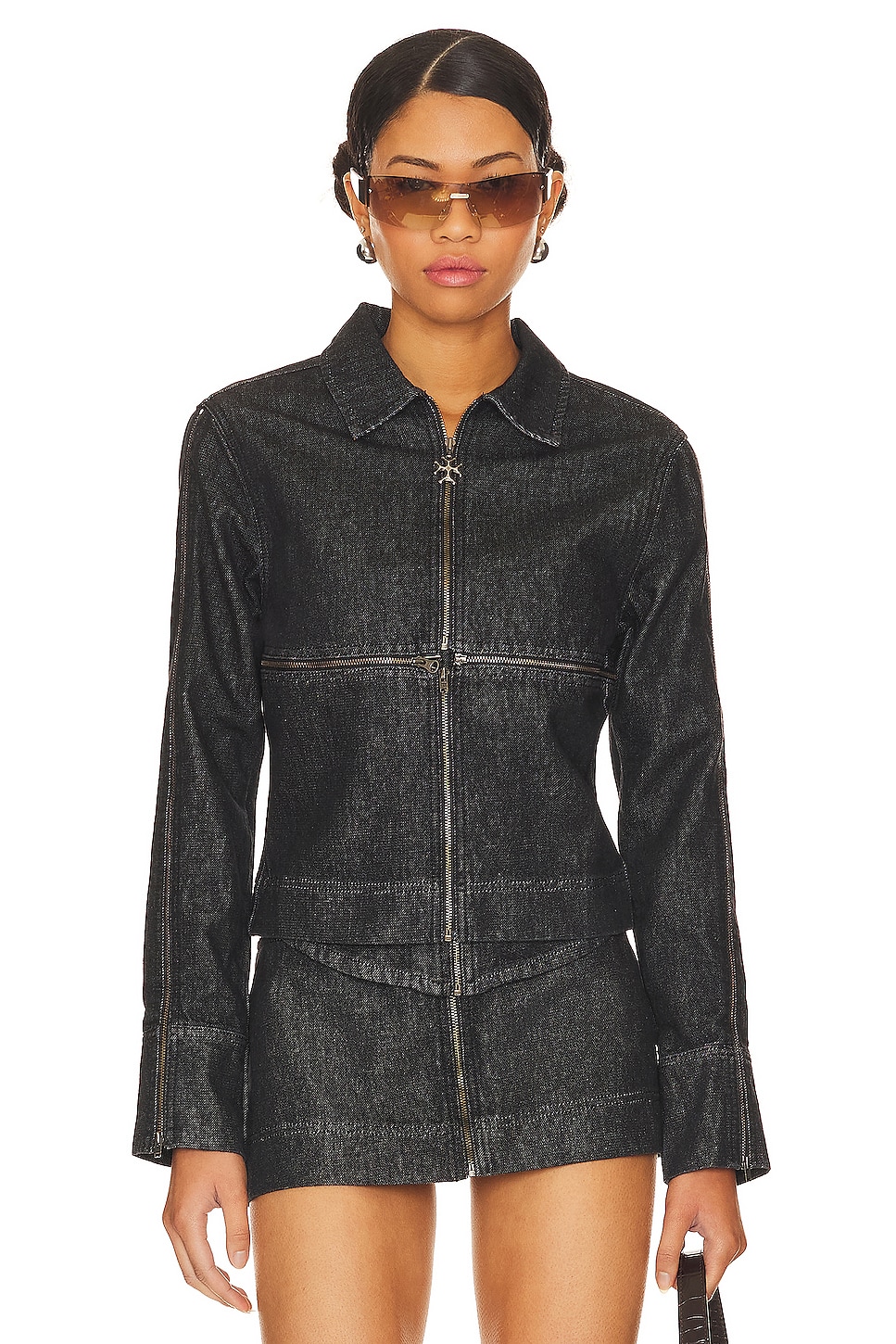Miaou Lux Jacket in Black | REVOLVE