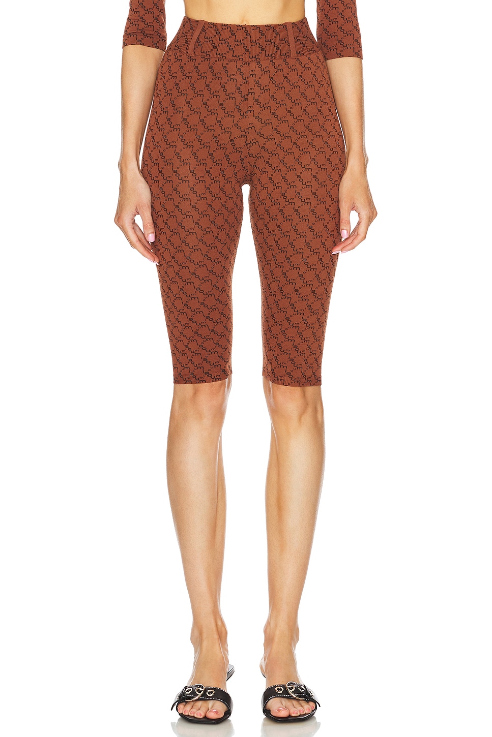 Miaou Harley Capri in Brown Monogram | REVOLVE