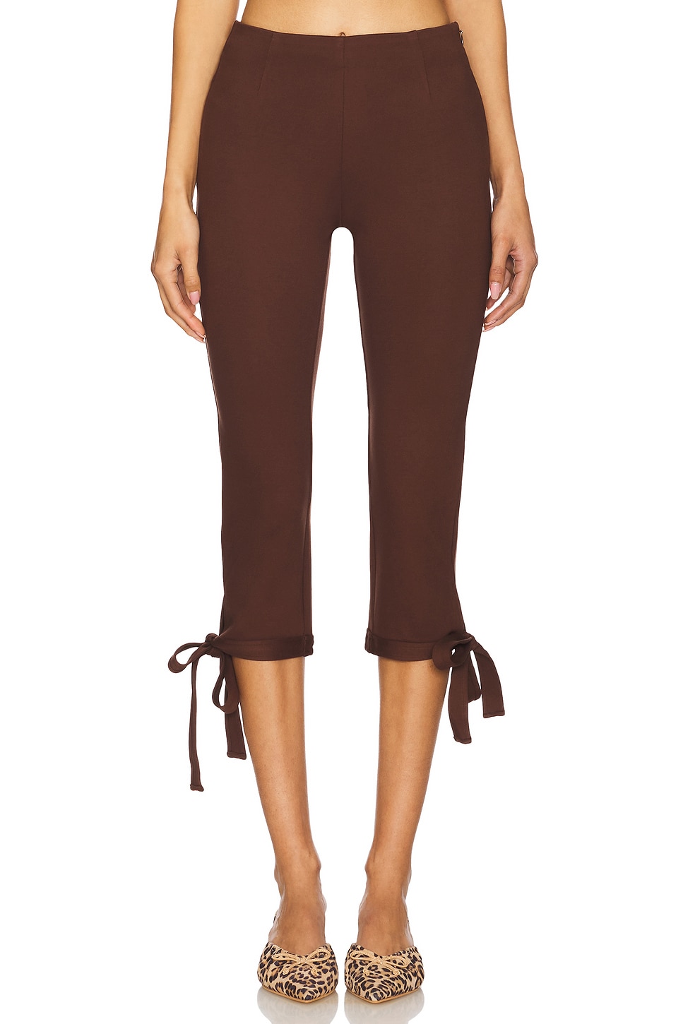 Miaou Emma Capri in Chocolate | REVOLVE