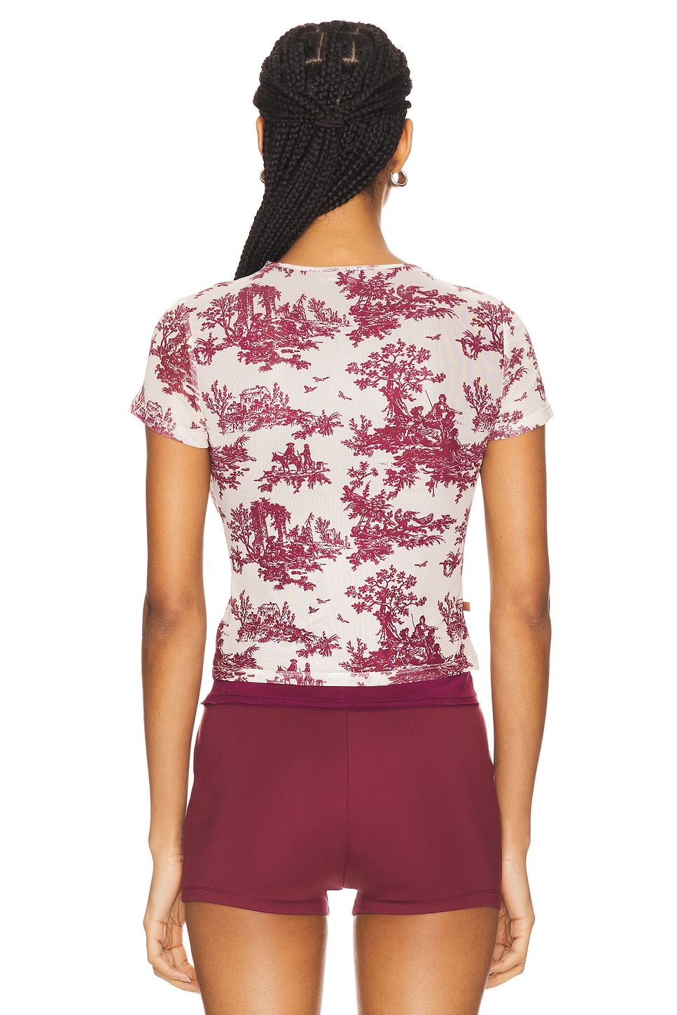 Miaou Mini Tee in Maroon Toile | REVOLVE