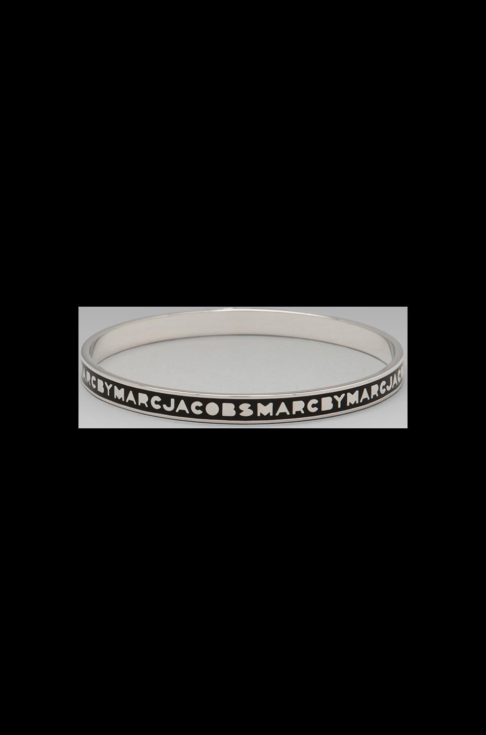 Marc by Marc Jacobs Classic Marc Skinny Logo Bangle in Black (Argento ...