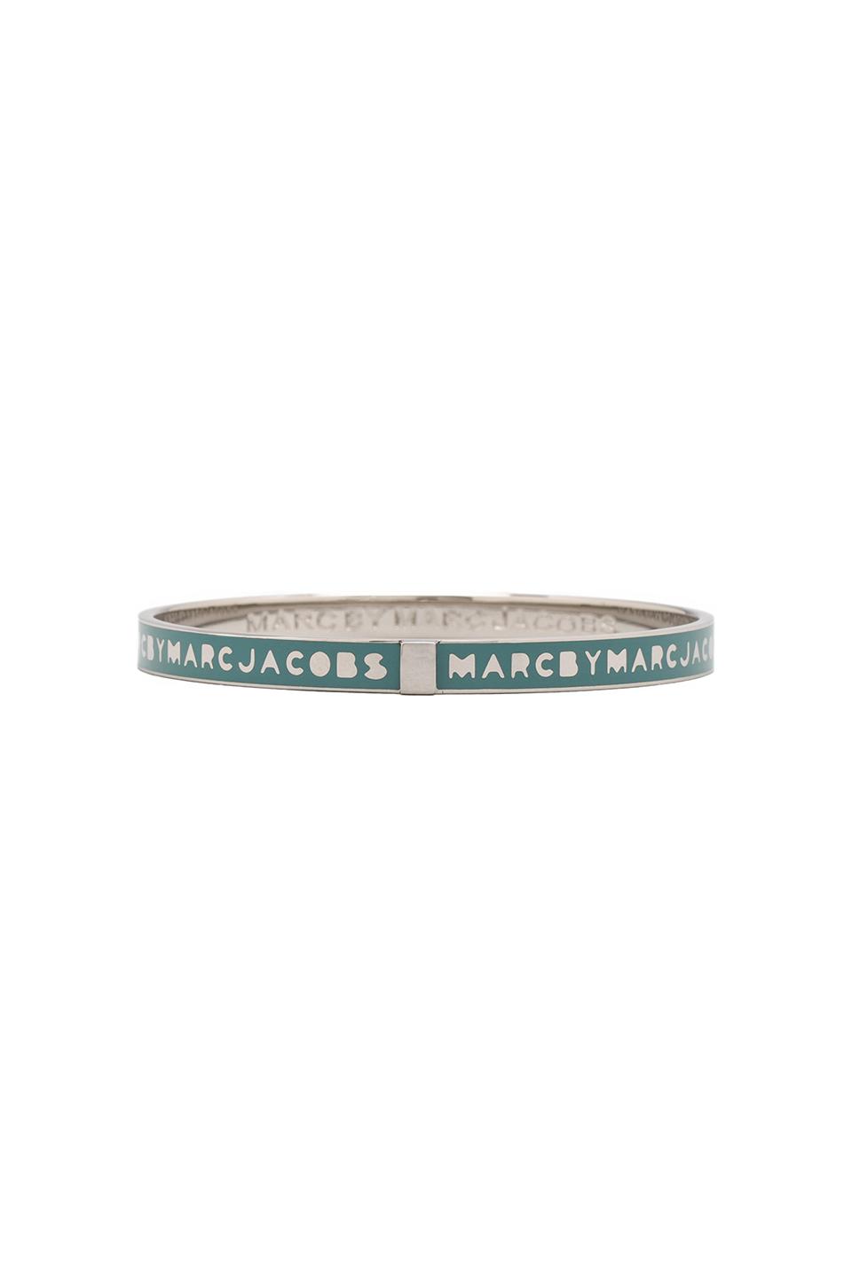 Marc by Marc Jacobs Skinny Logo Bangle in Aqua Lagoon (Argento) | REVOLVE