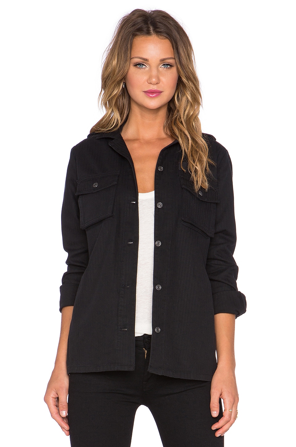 Marc by Marc Jacobs Greenwhich Army Shirt Jacket in Black | REVOLVE