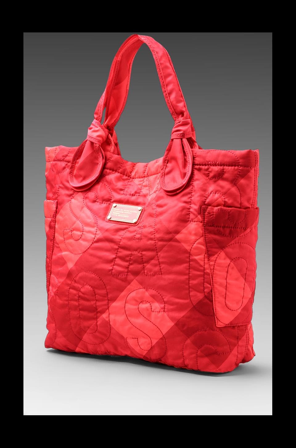 Marc by Marc Jacobs Pretty Nylon Stacey Check Medium Tote in Poppy Pink ...