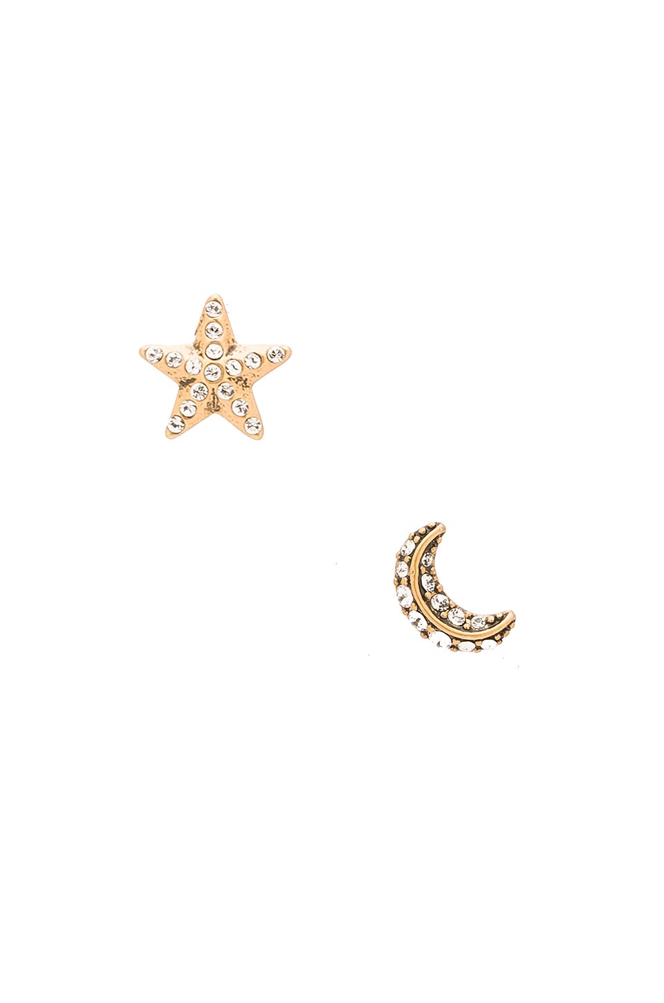 Marc Jacobs Charms Moon and Star Stud Earrings in Crystal & Antique ...