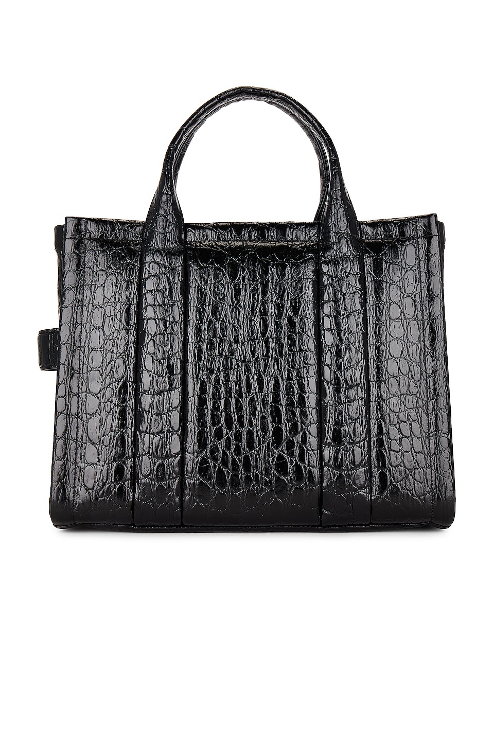 Marc Jacobs The Croc-Embossed Medium Tote Bag in Black | REVOLVE