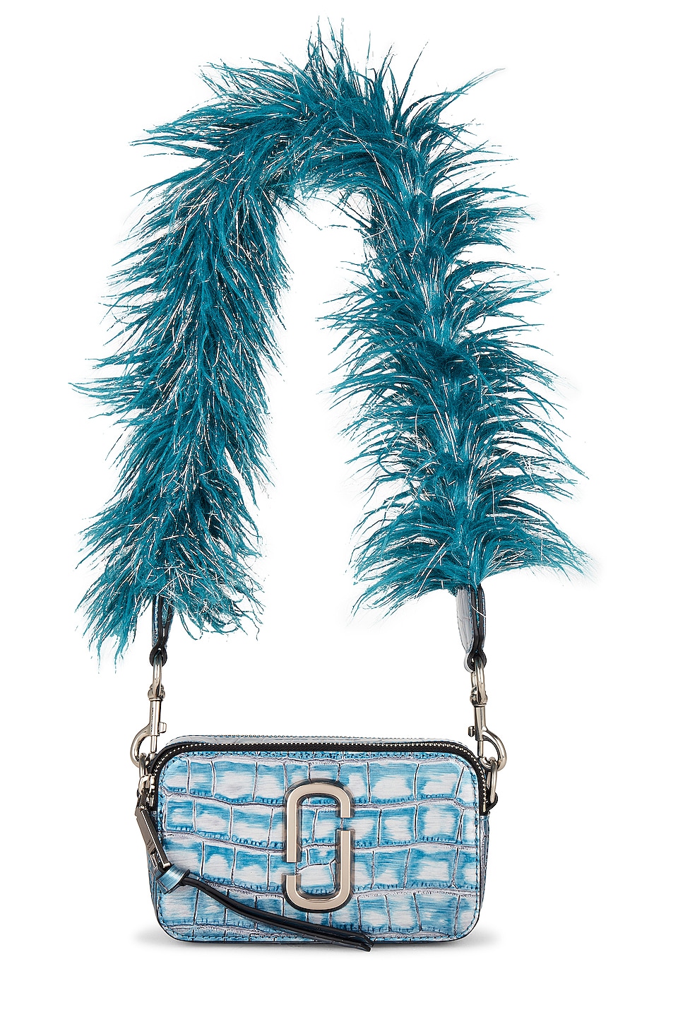 Marc Jacobs The Croc-Embossed Snapshot in Harbor Blue Multi | REVOLVE