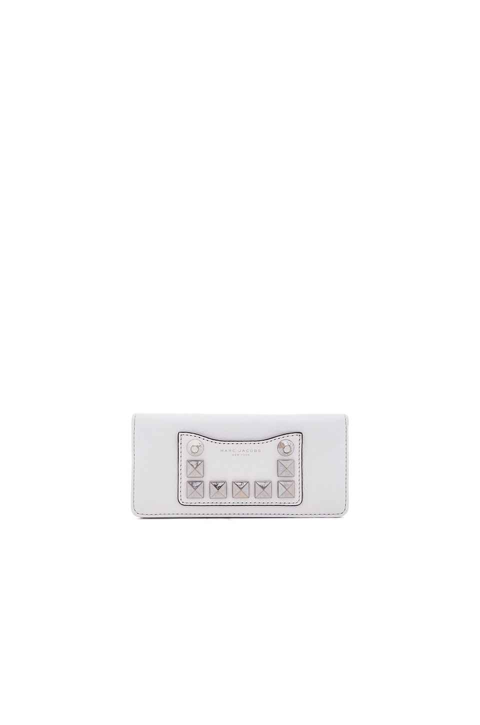 Marc Jacobs Recruit Studs Open Face Wallet in Star White | REVOLVE