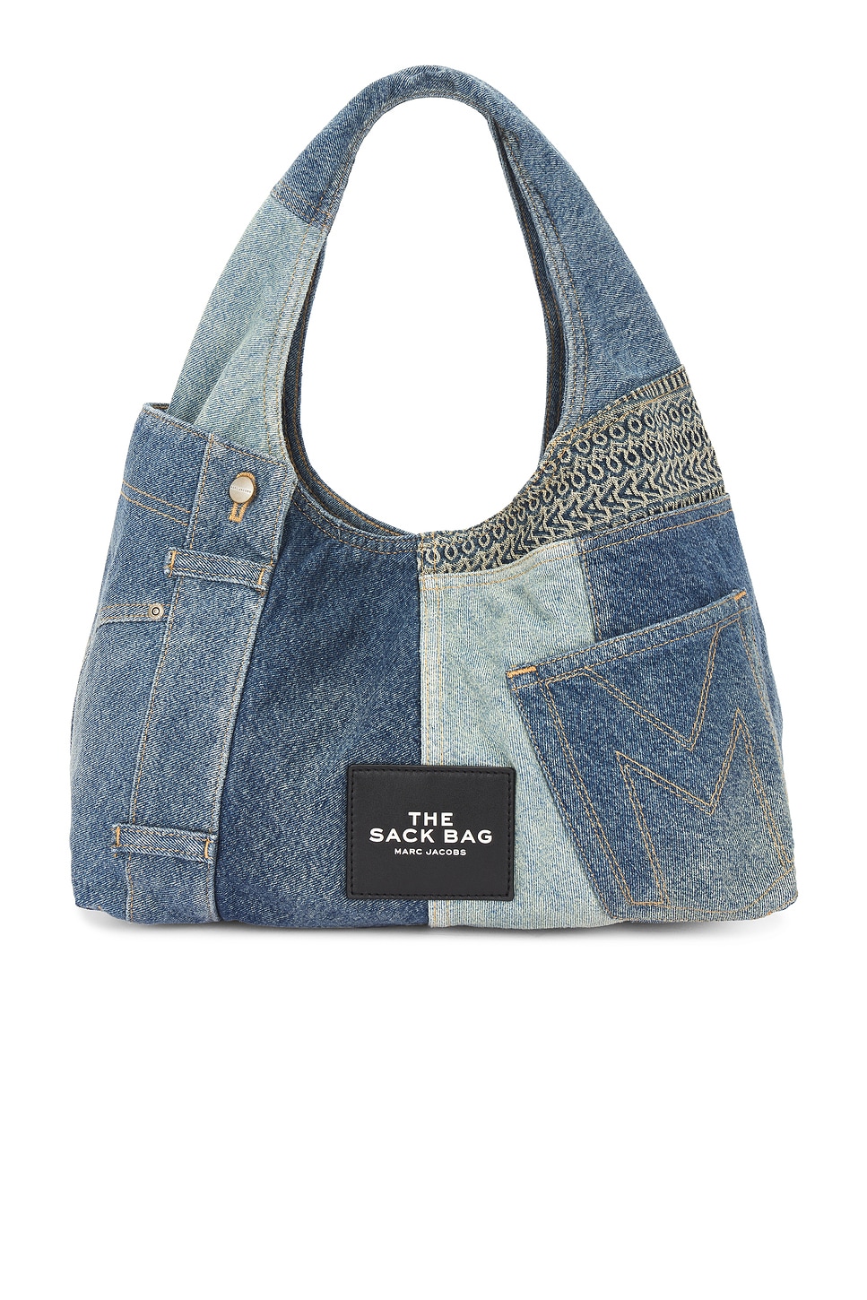 Marc Jacobs The Deconstructed Denim Sack Bag in Indigo Multi | REVOLVE