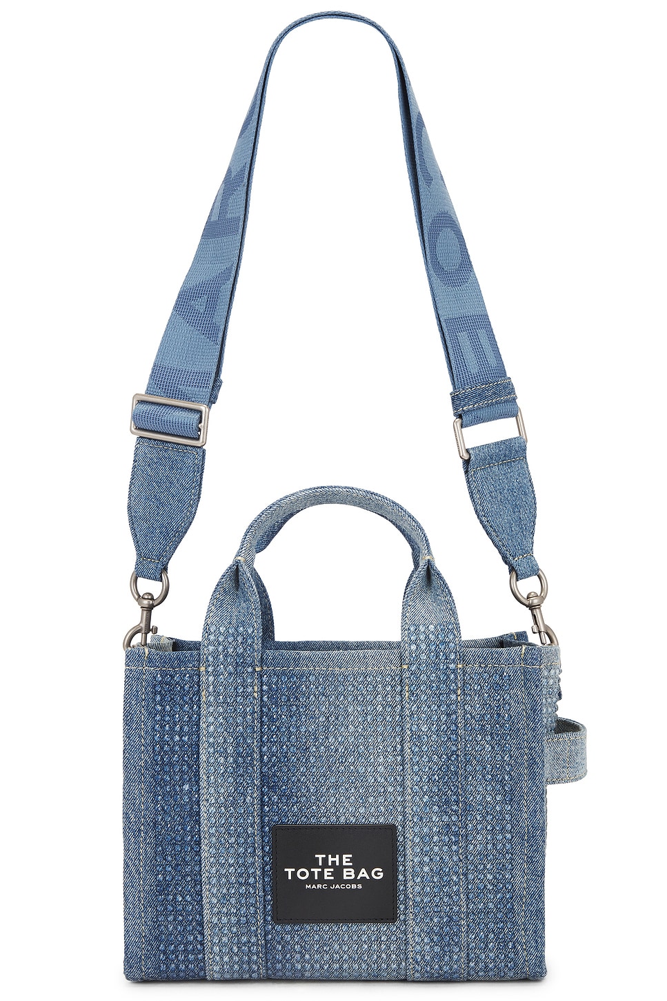 Marc Jacobs The Crystal Denim Small Tote Bag in Light Blue Crystal ...