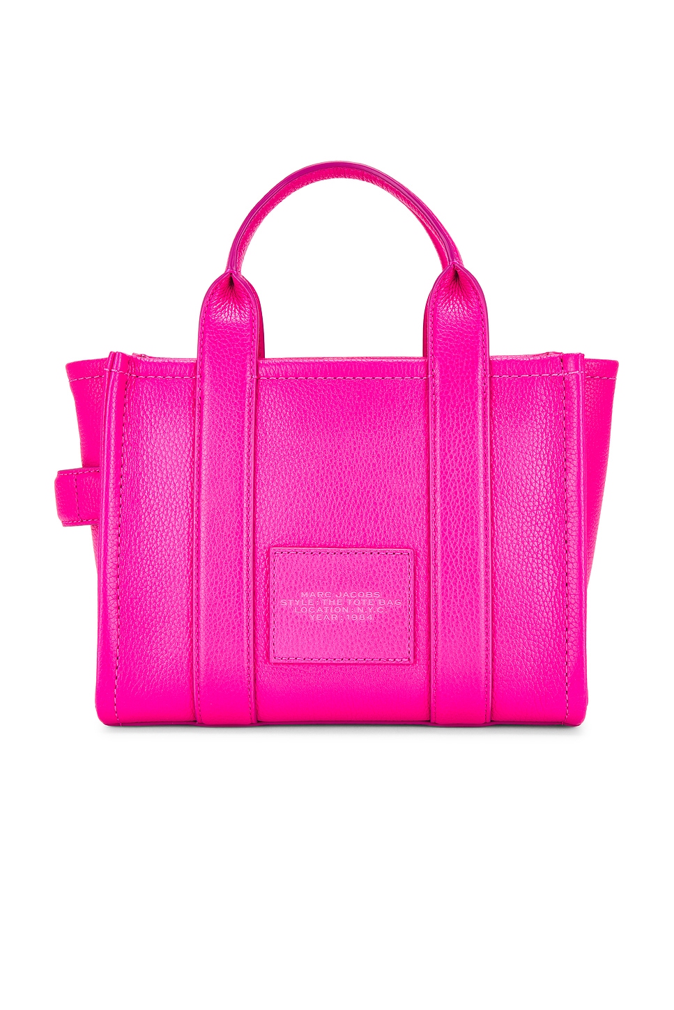 Marc Jacobs The Leather Small Tote Bag in Hot Pink | REVOLVE