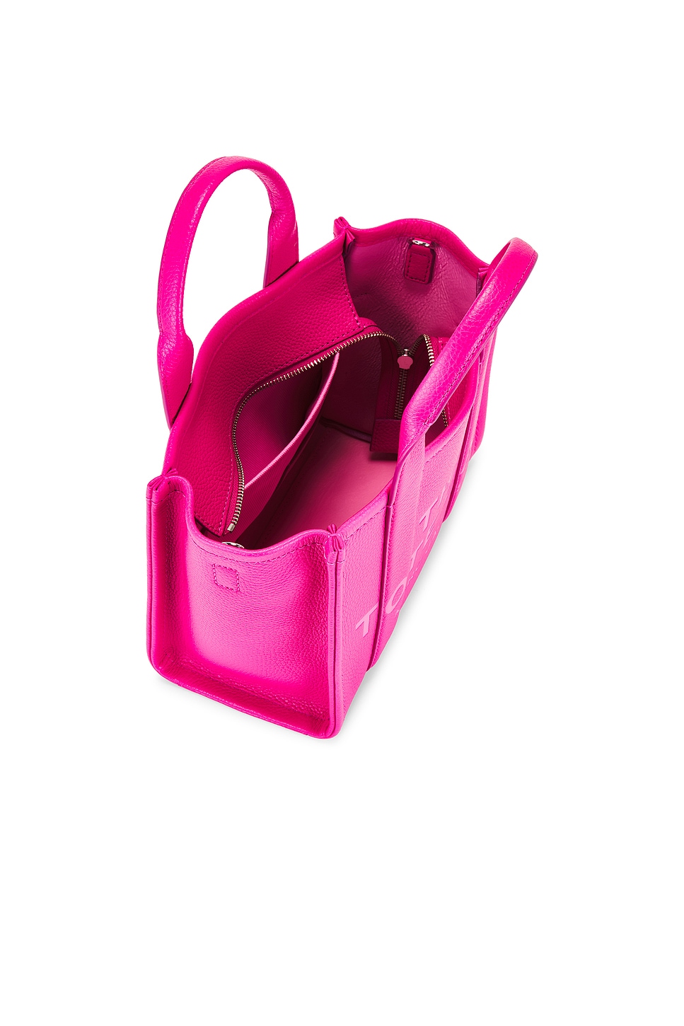 Marc Jacobs The Leather Small Tote Bag in Hot Pink | REVOLVE