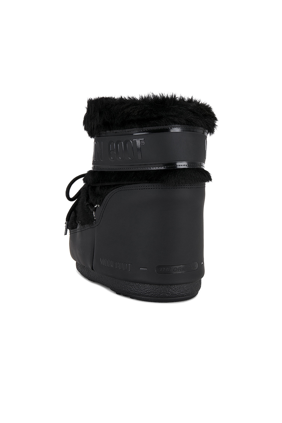 MOON BOOT Icon Low Faux Fur Boot in Black | REVOLVE