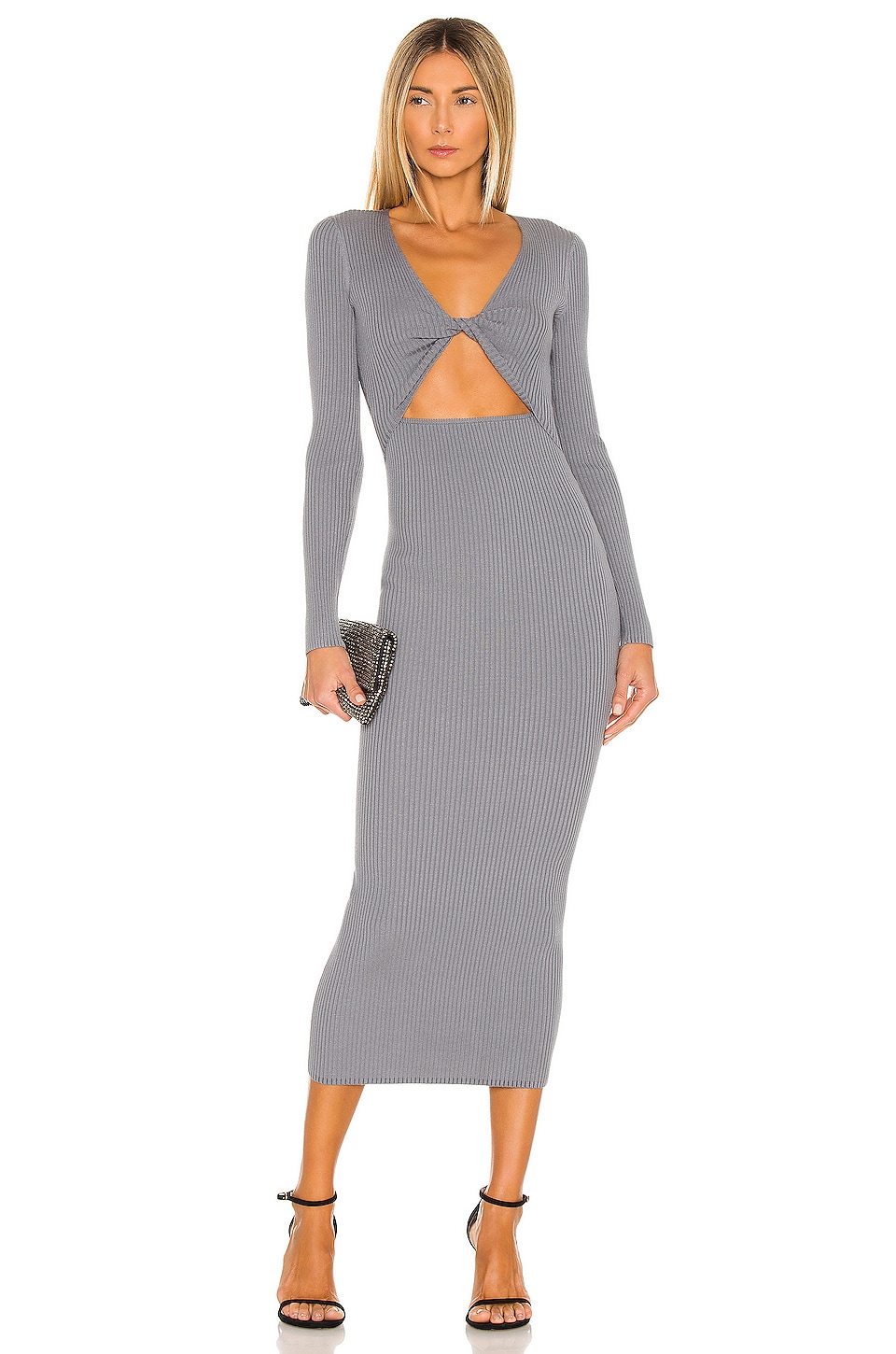 Michael Costello x REVOLVE Mariah Knit Dress in Dark Slate | REVOLVE