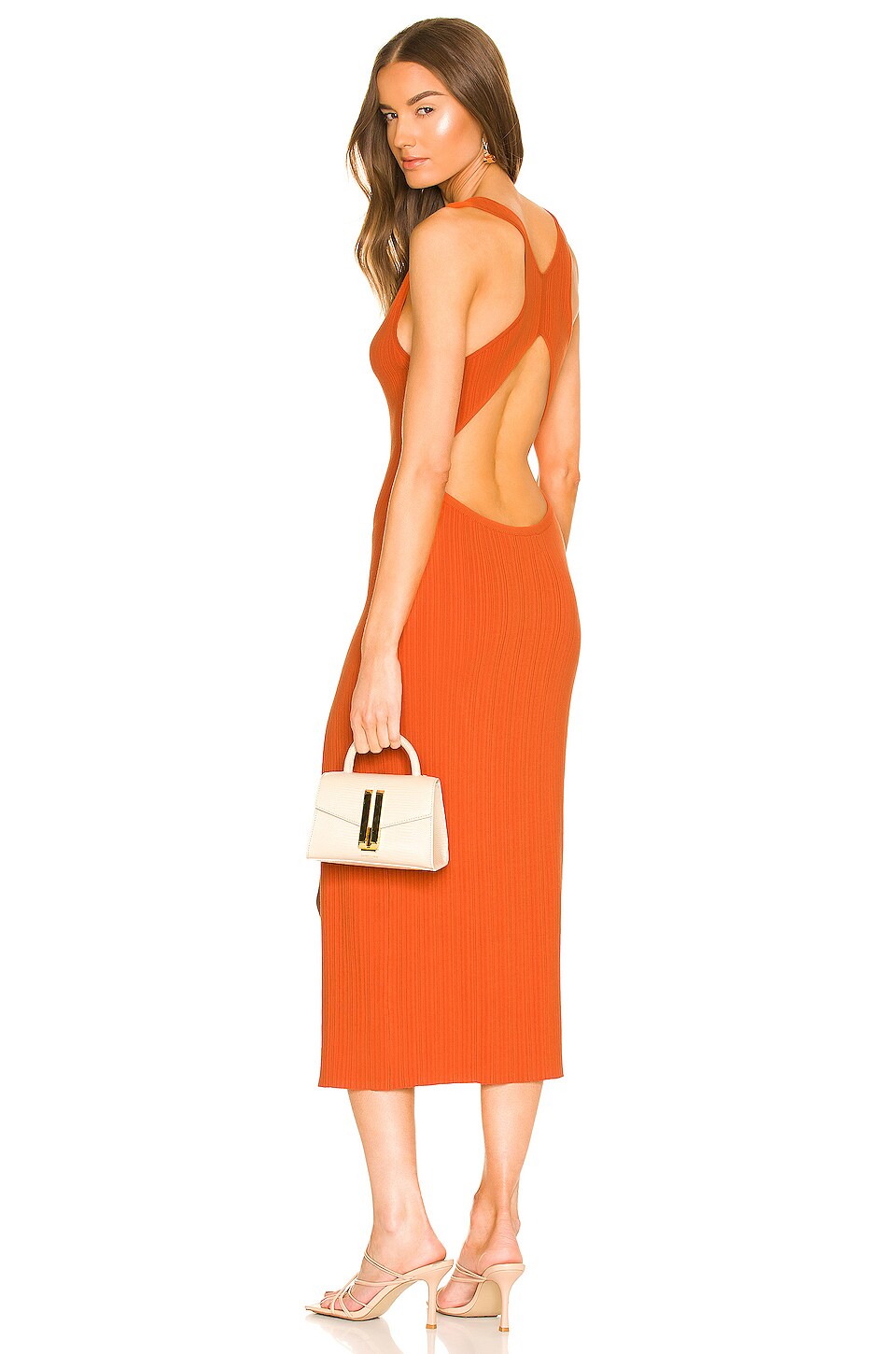 Michael Costello Variegated Rib Bodycon Dress in Olive Green | REVOLVE