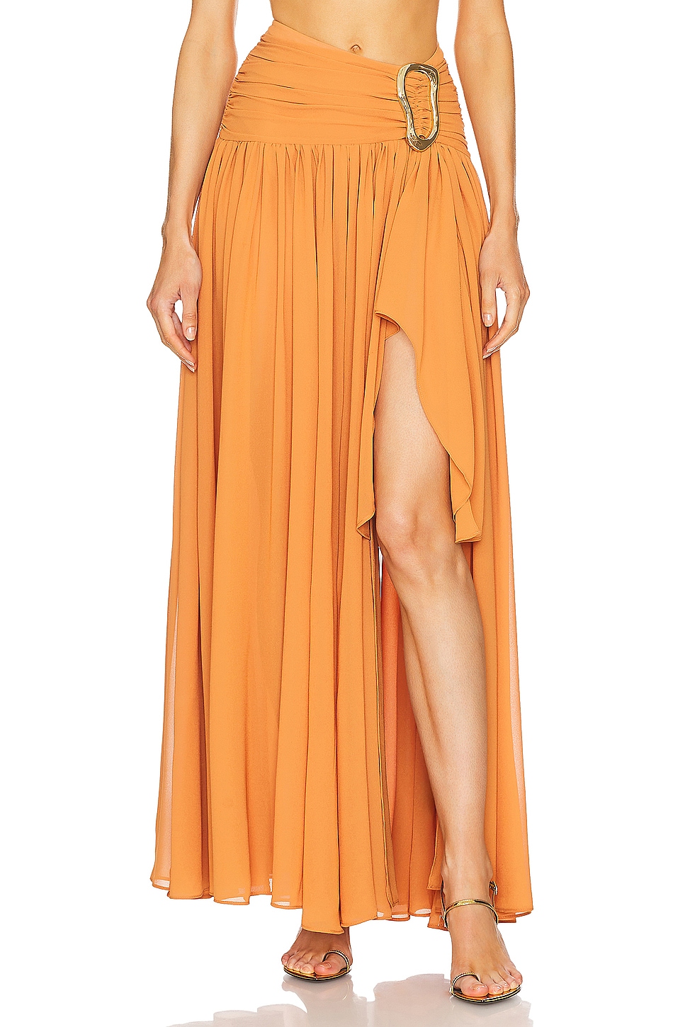Michael Costello x REVOLVE Blair Maxi Skirt in Cumin Brown | REVOLVE