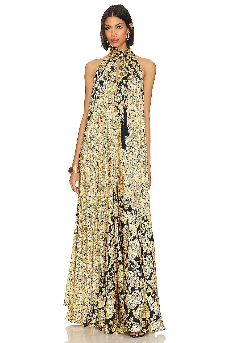 Mes Demoiselles Rose Sama Dress in Black & Beige | REVOLVE