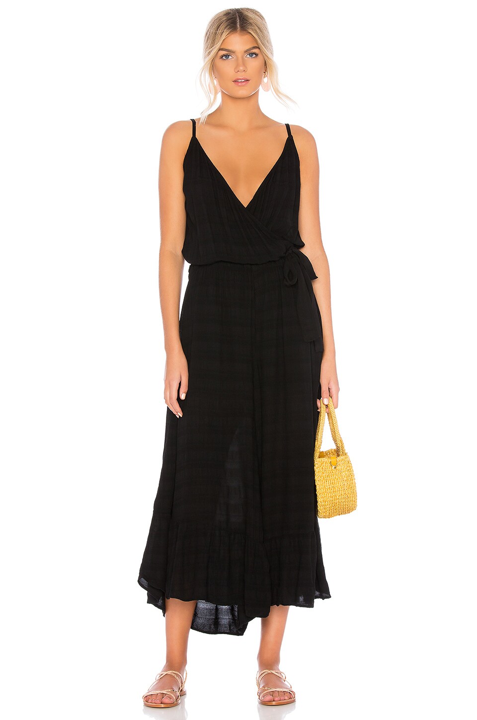 Michael Stars Wide Legged Cropped Jumpsuit in Black | REVOLVE