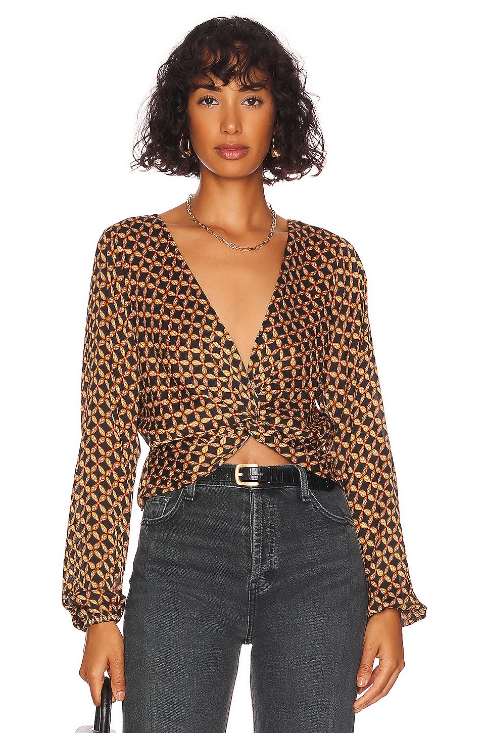 MINKPINK Valentina Twist Blouse in Multi | REVOLVE