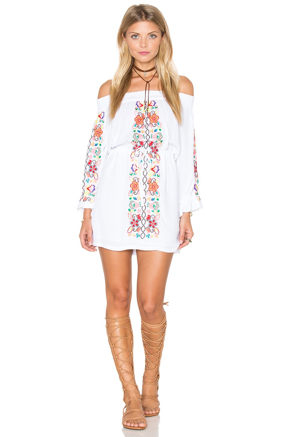 MISA Los Angeles Tabitha Mini Dress in White | REVOLVE