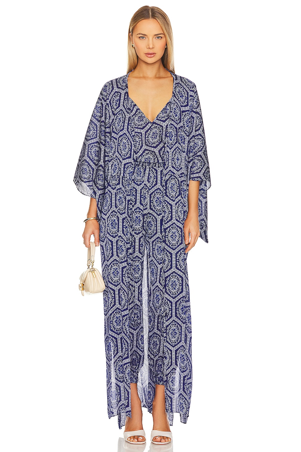 MISA Los Angeles Veruska Robe in Lapis Tile | REVOLVE