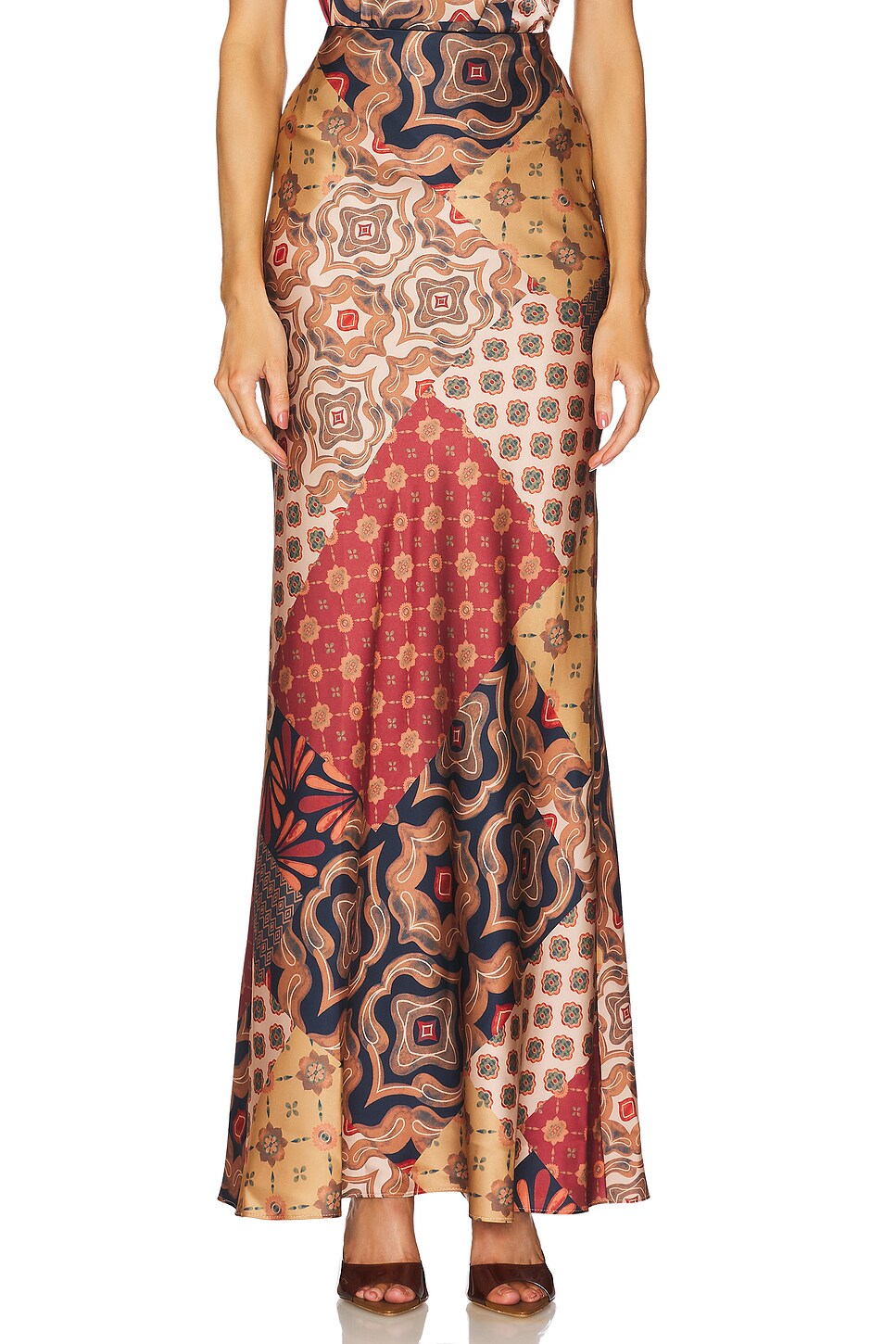 MISA Los Angeles Sierra Skirt in Surreal Patchwork | REVOLVE