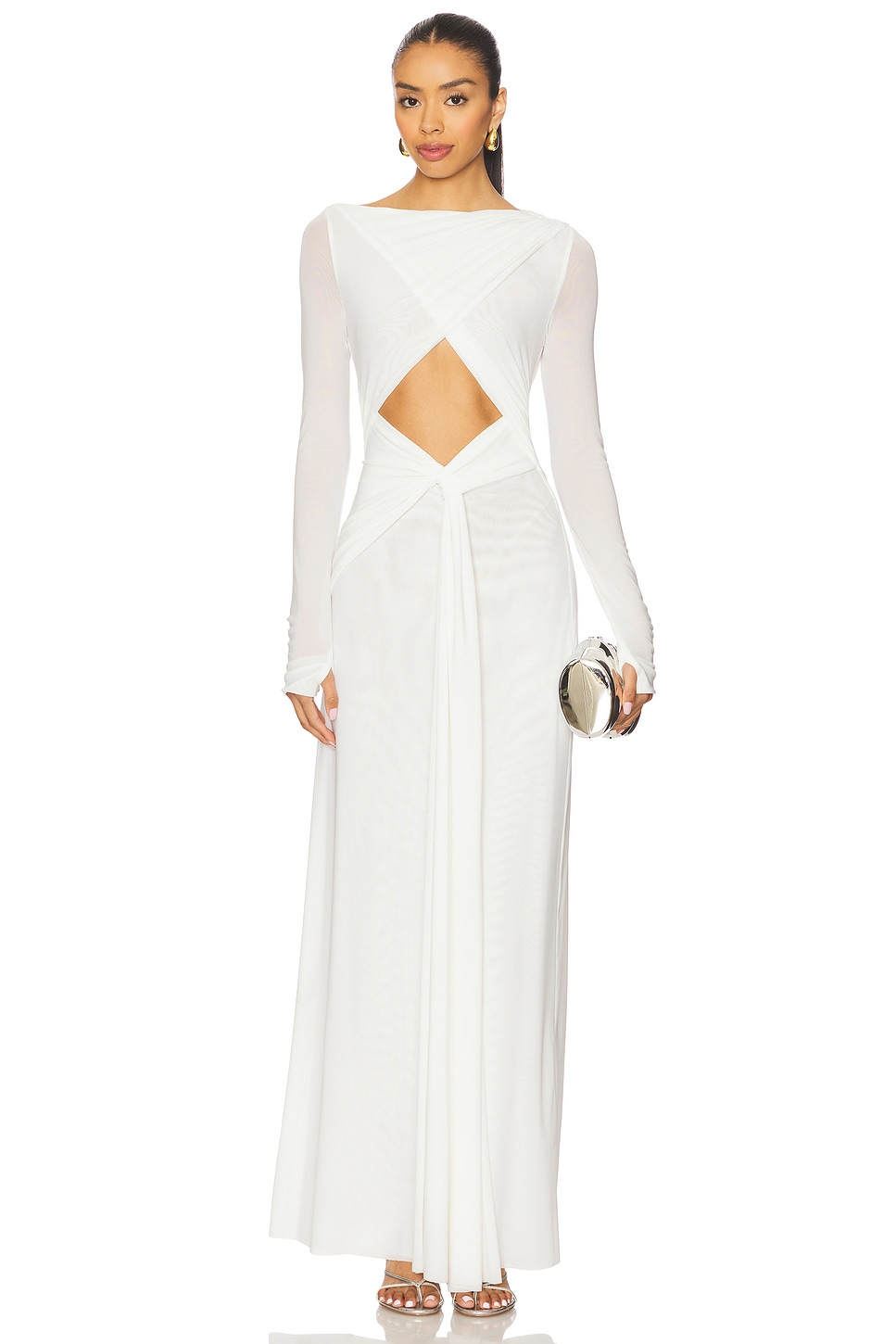 MISHA The Transit Mesh Dress in Ivory | REVOLVE