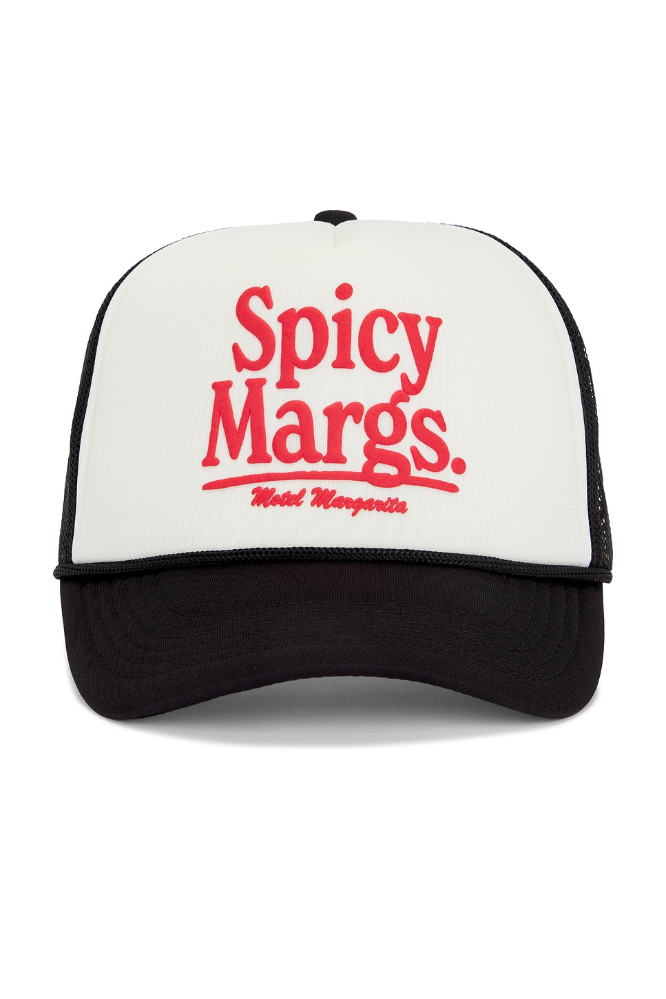 Motel Margarita Spicy Margs Trucker Hat in Ivory & Black | REVOLVE
