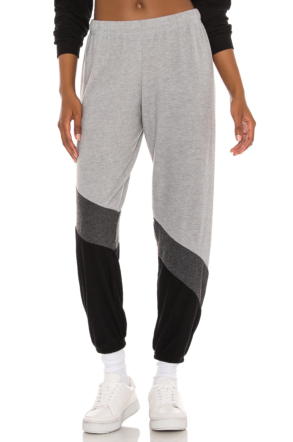 Michael Lauren Khalid Sweatpant in Heather Grey, Heather Black & Black ...