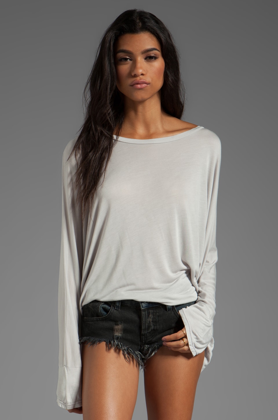 Michael Lauren Felix Oversized Cape in Cloud | REVOLVE