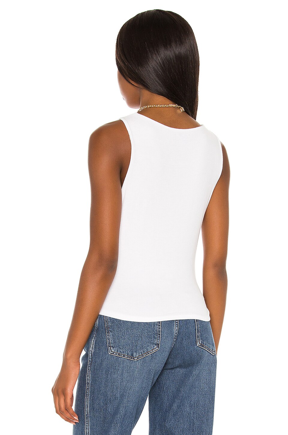 Michael Lauren Nehemiah Criss Cross Sleeveless Crop Top in White | REVOLVE