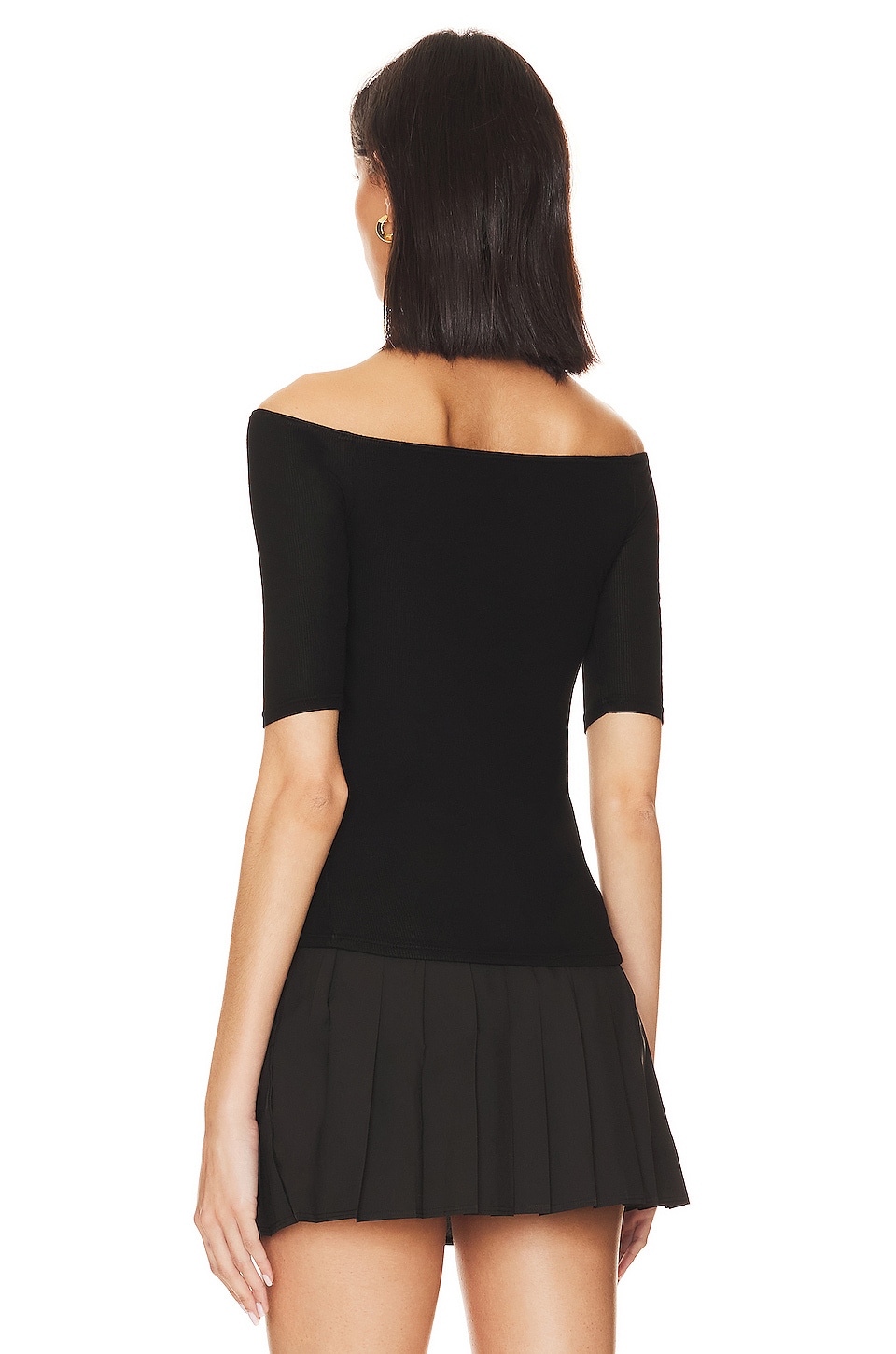 Michael Lauren Carleton Off Shoulder Top in Black | REVOLVE