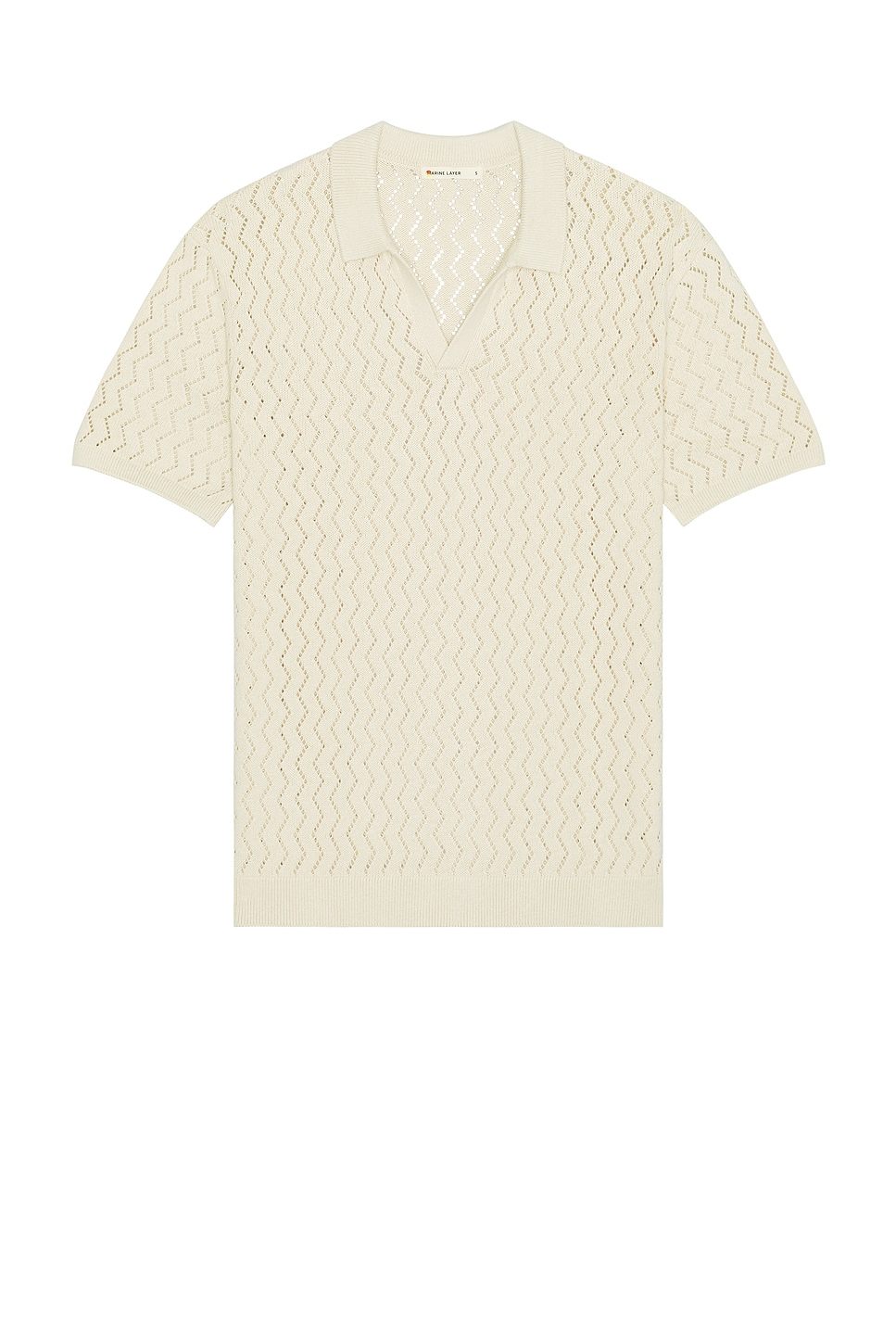 Marine Layer Archive Cyrus Sweater Polo in Natural | REVOLVE