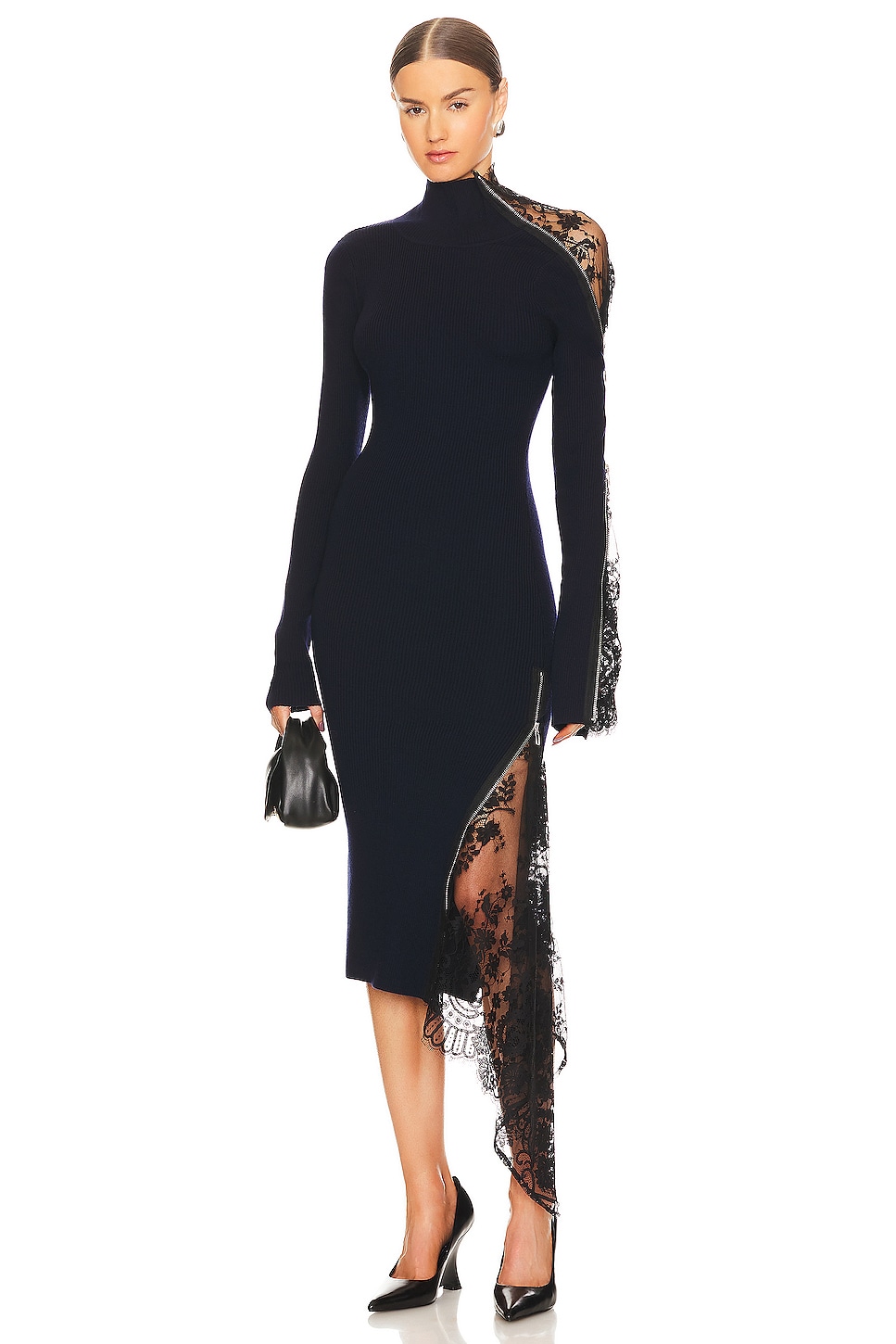 Monse Lace Knit Dress in Midnight | REVOLVE