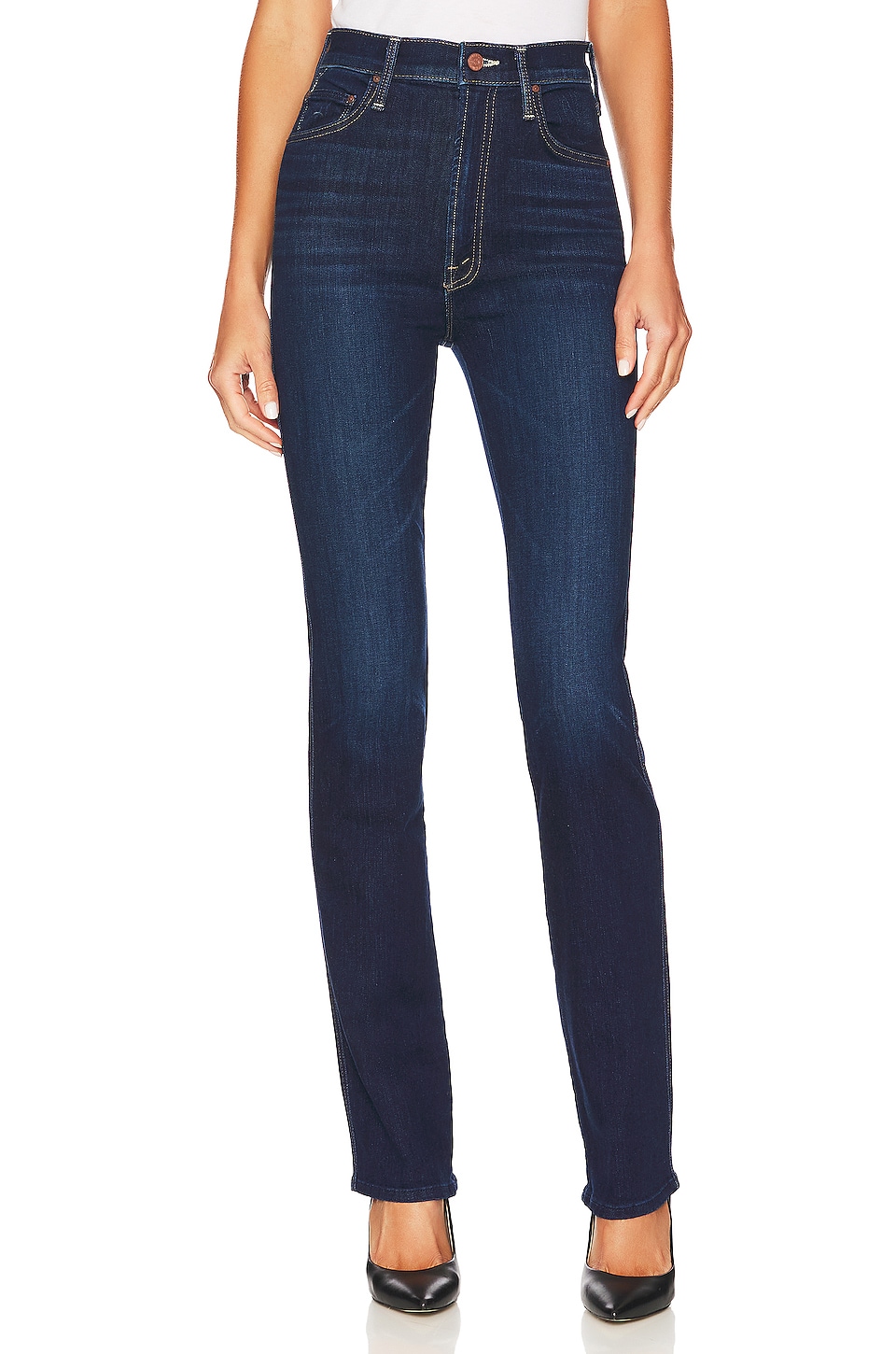 MOTHER High Waisted Double Rider Skimp in Off Limits | REVOLVE