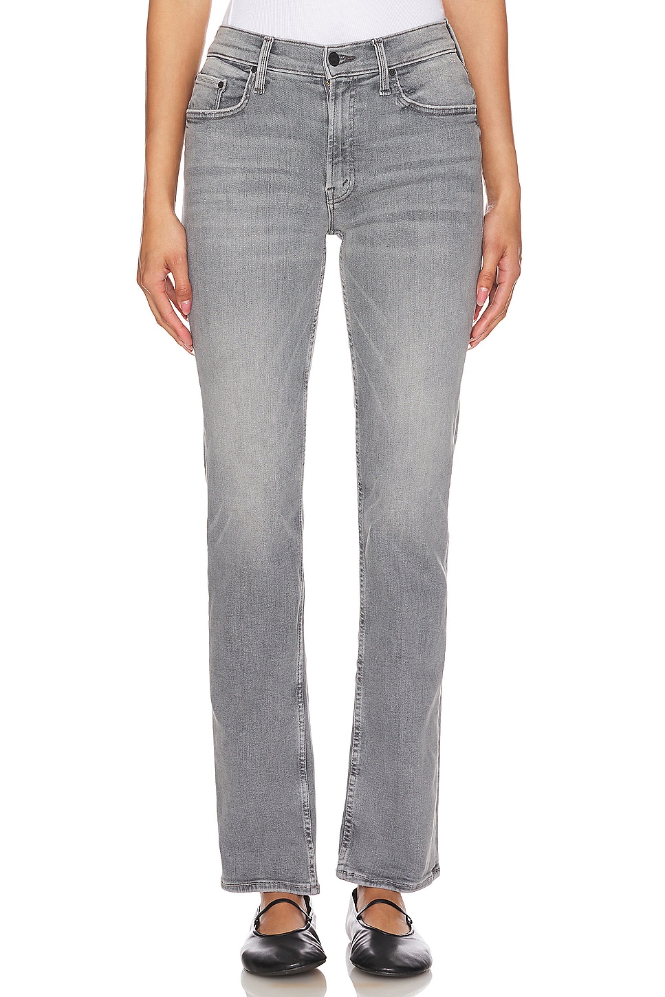 MOTHER The Mid Rise Rider Skimp in Barely There | REVOLVE