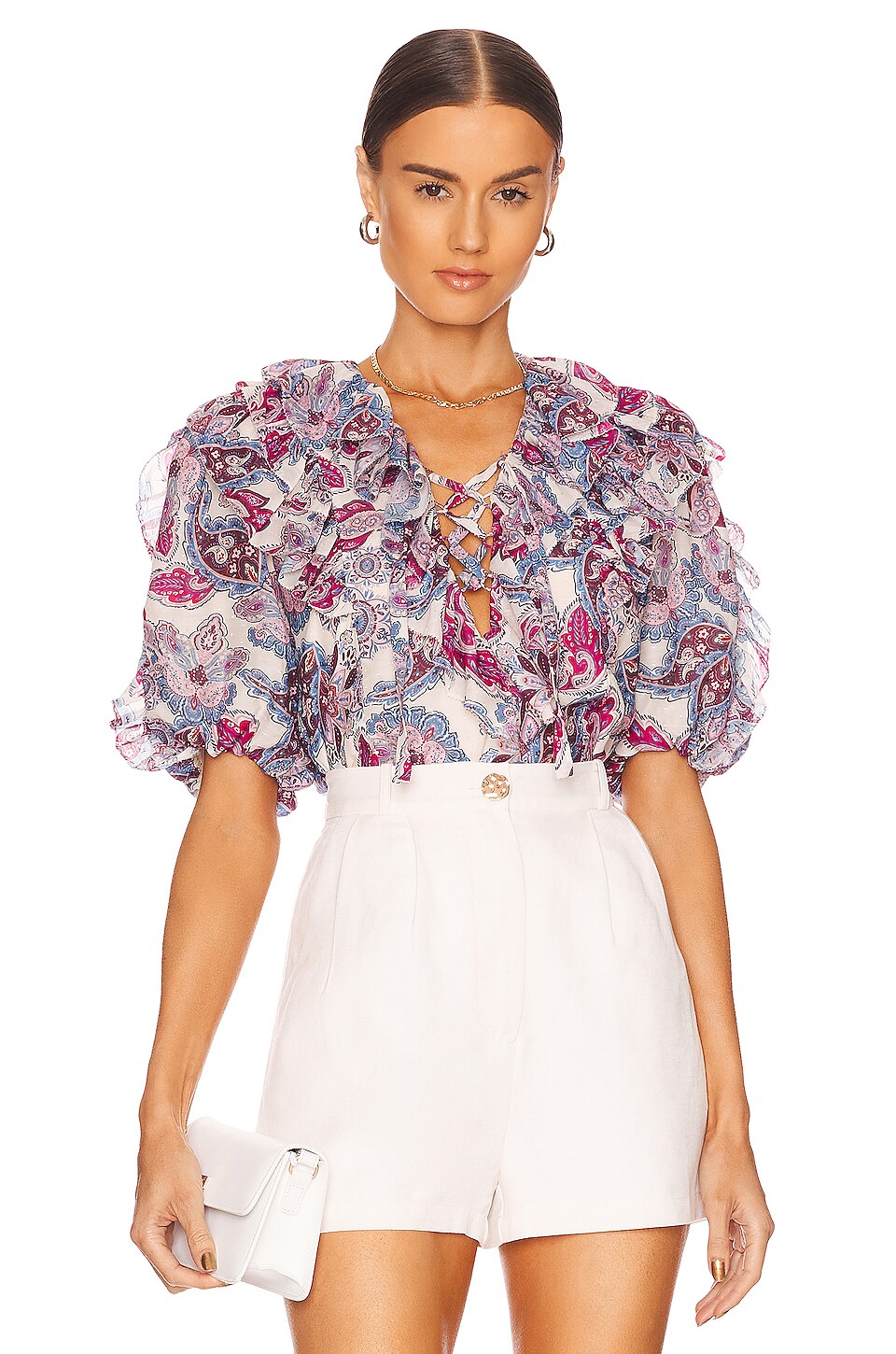 Magali Pascal Patricia Top in Pristine Paisley Light | REVOLVE