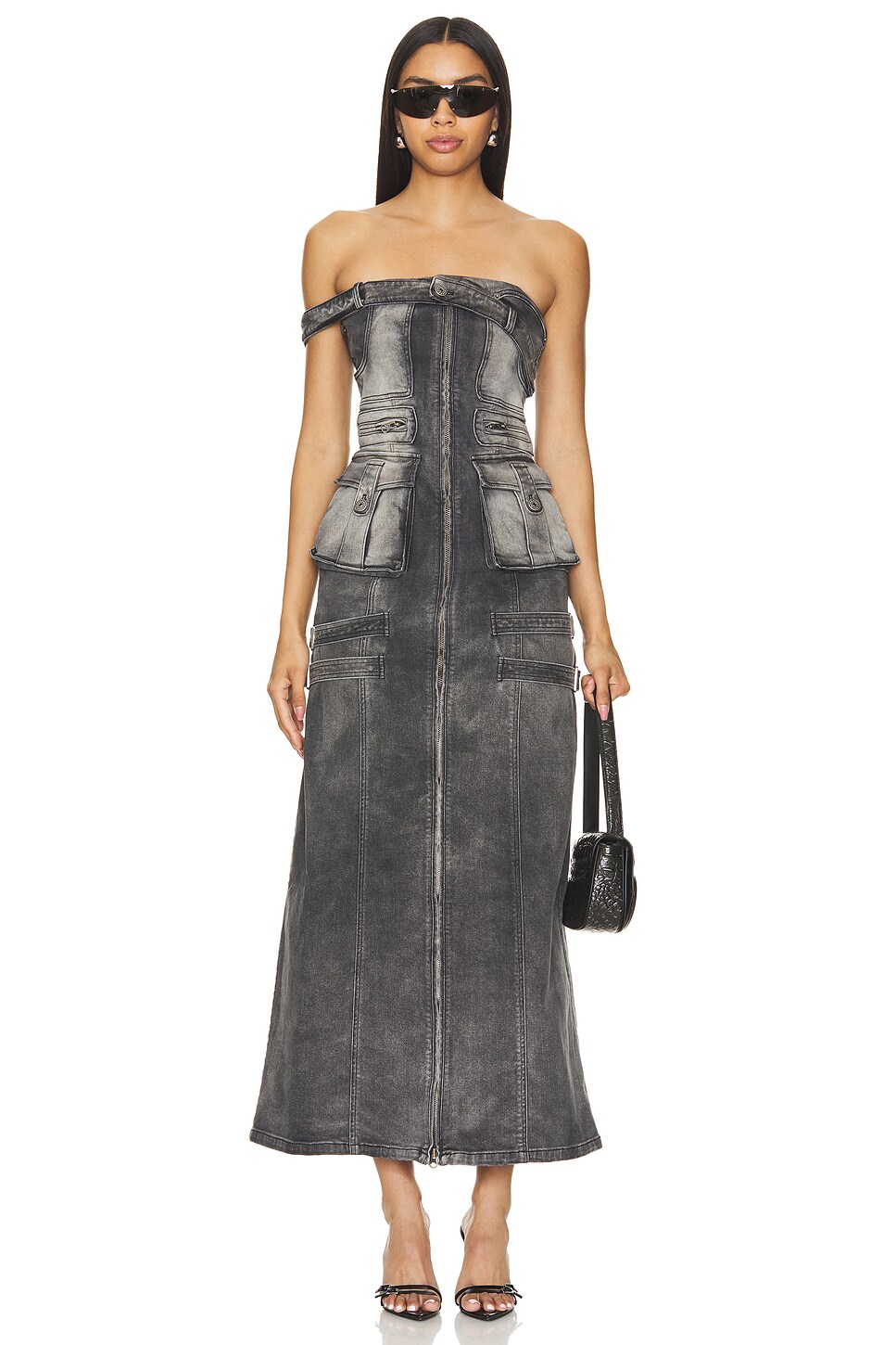 MARRKNULL Cargo Dress in Black | REVOLVE