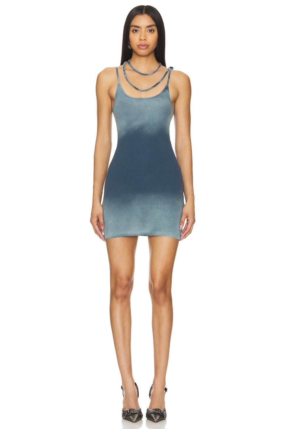 MARRKNULL Asymmetric Dress in Blue | REVOLVE