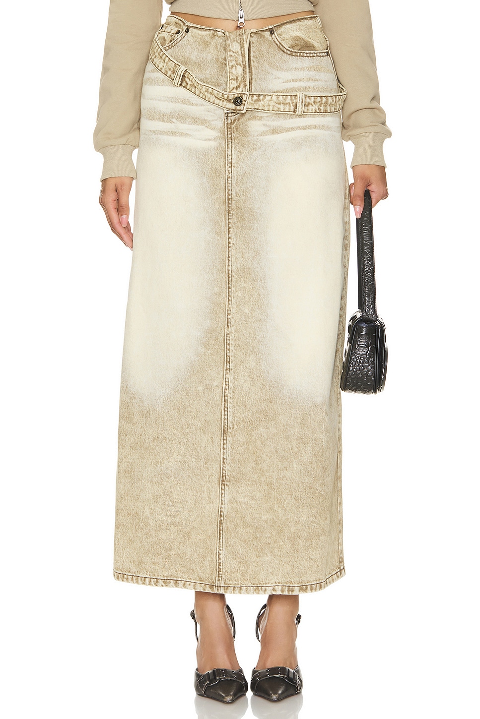 MARRKNULL Maxi Skirt in Brown | REVOLVE