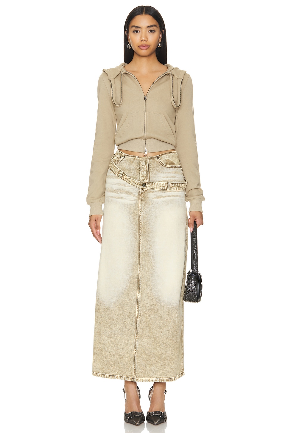 MARRKNULL Maxi Skirt in Brown | REVOLVE