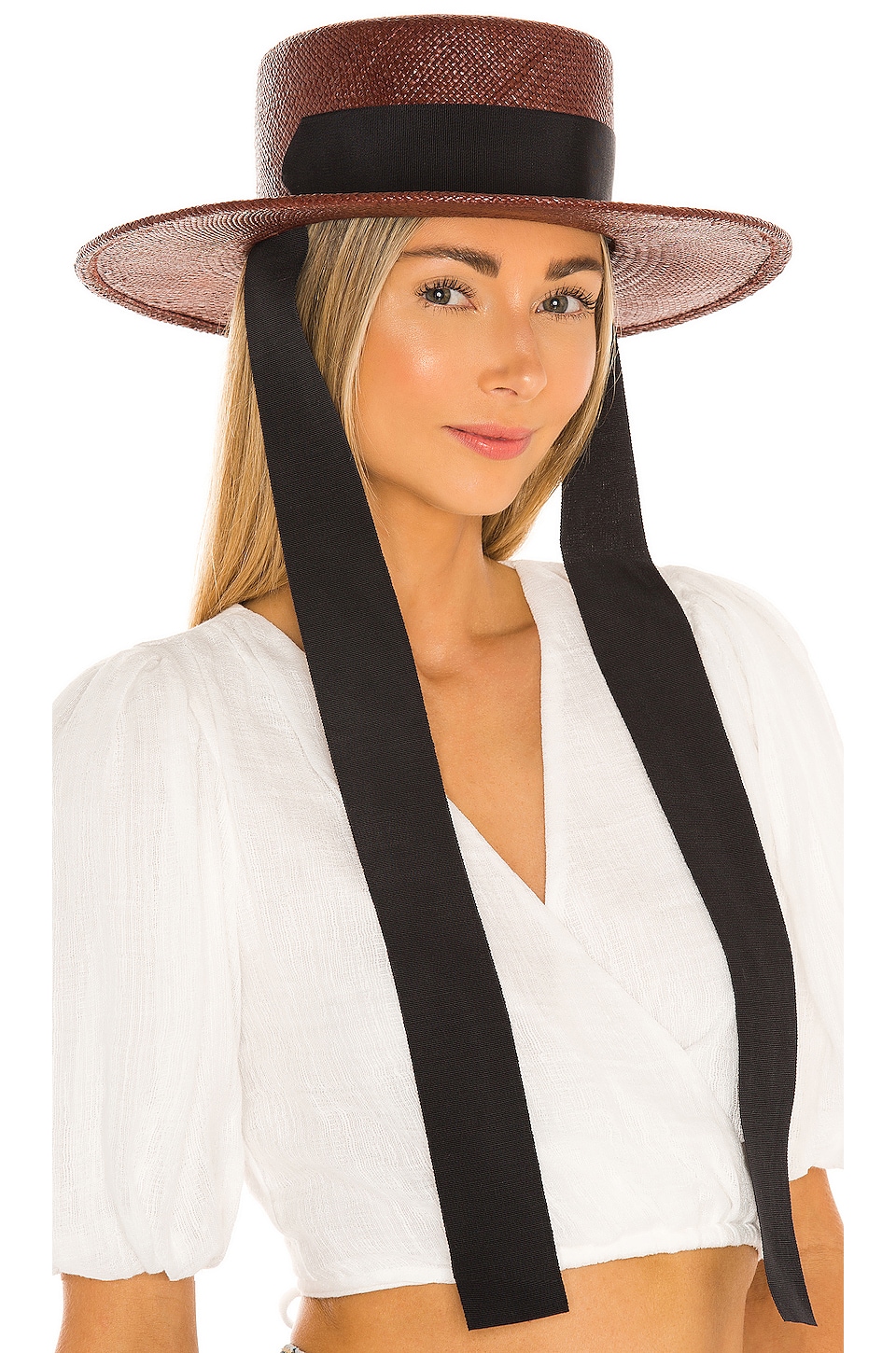 Monrowe Panama Chin Strap Hat in Cognac | REVOLVE