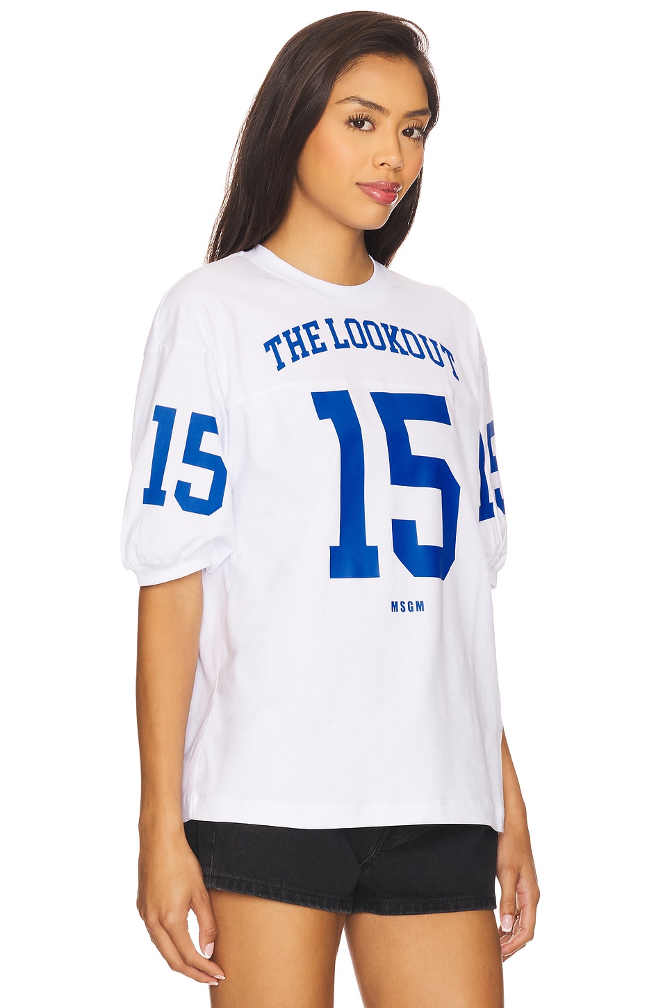 MSGM Jersey Top in Optical White | REVOLVE