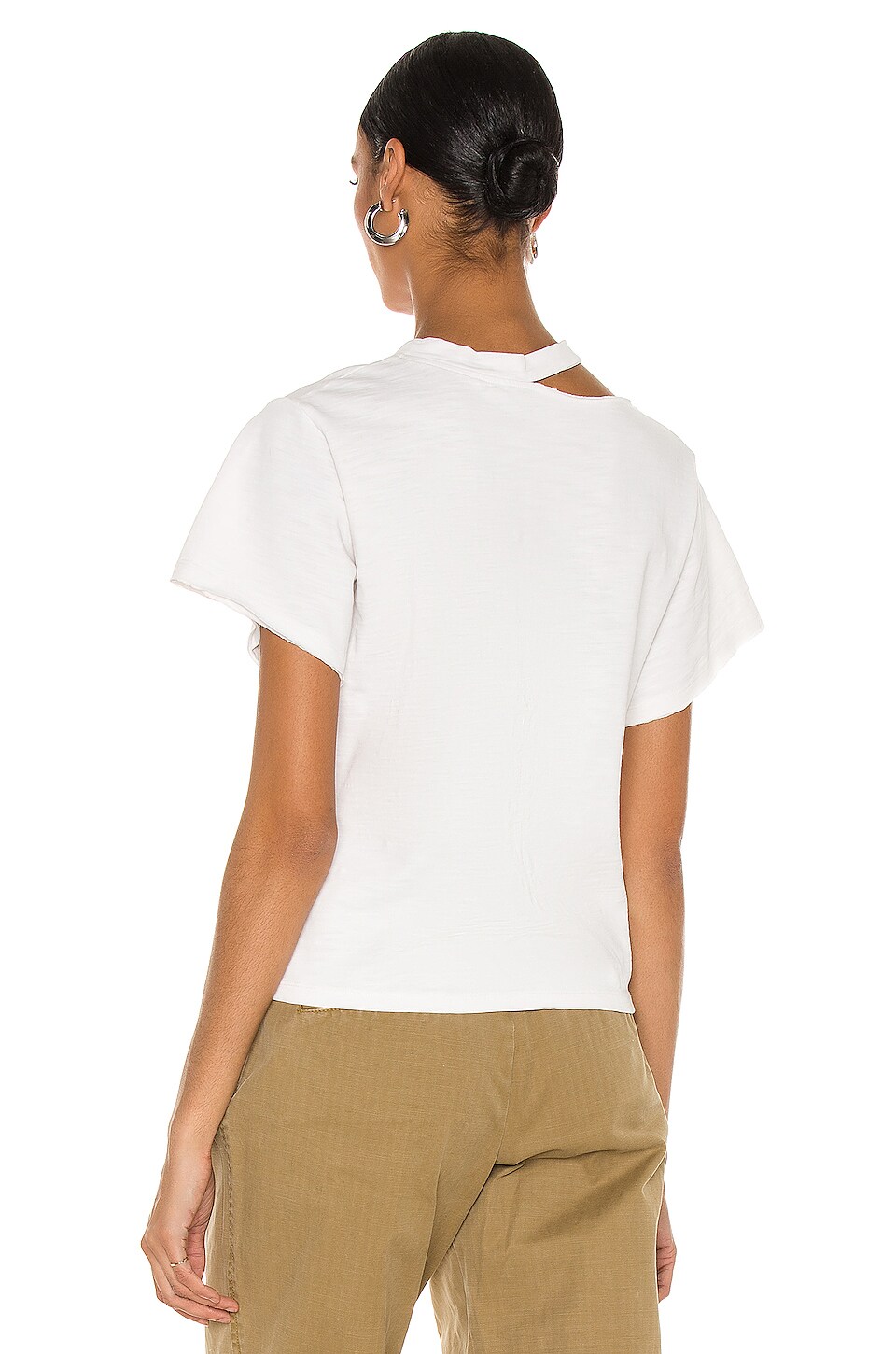 Marissa Webb Tate Cut Out Tee in White | REVOLVE